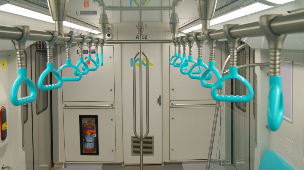 Kochi metro interior – Kochi Metro Rail Ltd.
